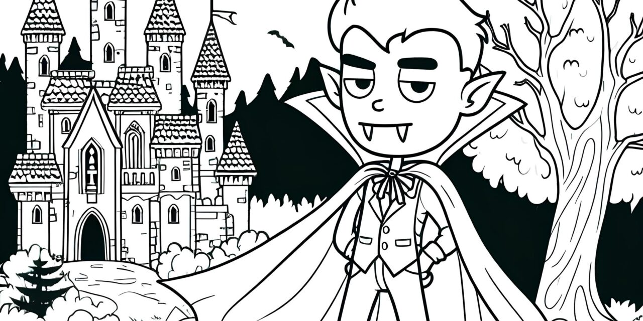 Bored vampire - Ausmalbild.de