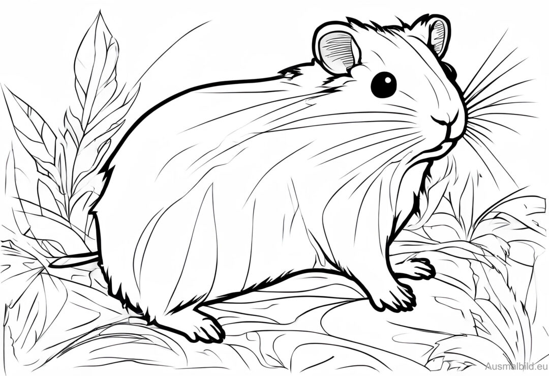Hamster - Tiere - Ausmalbild.eu