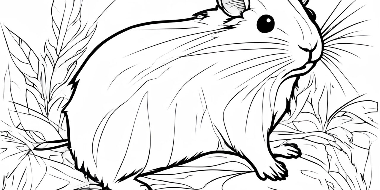 Hamster - Animals - Ausmalbild.de
