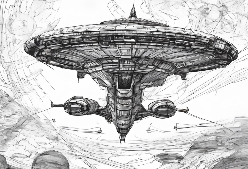 Raumschiff 2 - Fahrzeuge - Ausmalbild.eu