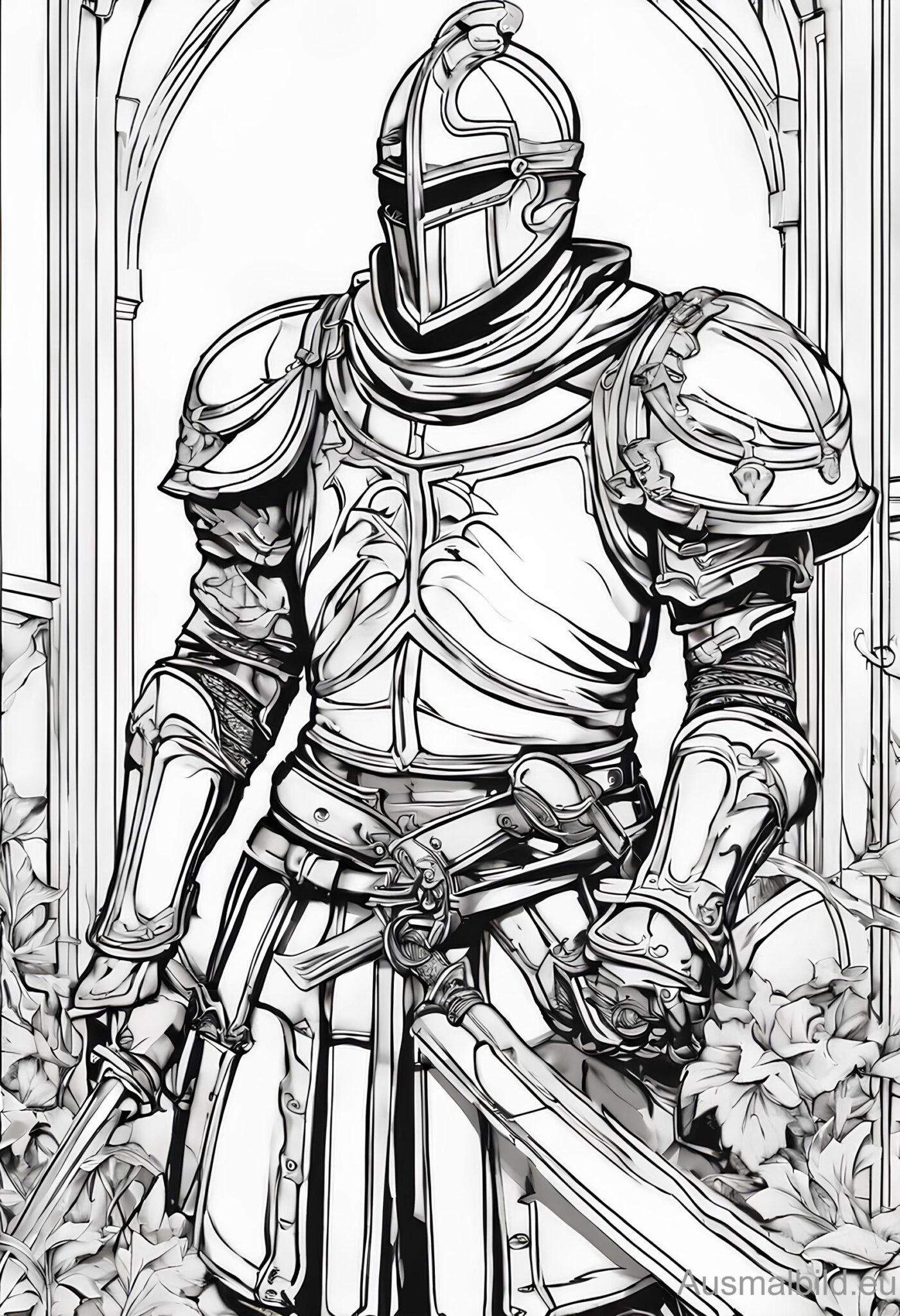 Ritter 2 - Ausmalbild.eu