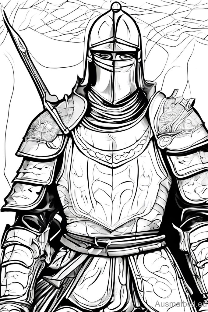 Ritter 4 - Ausmalbild.eu