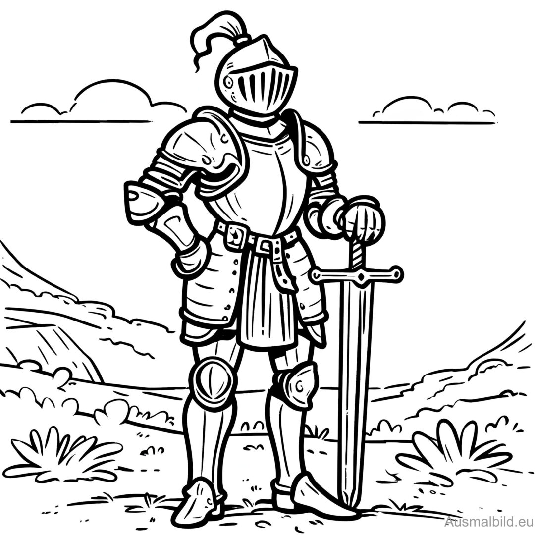 Ritter - Ausmalbild.eu