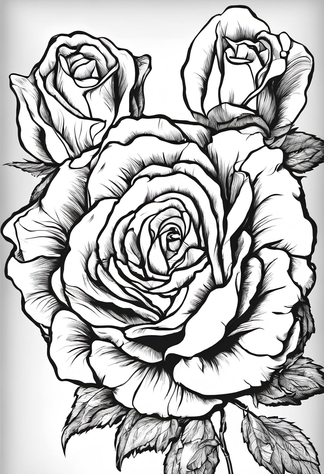 Rosen - Ausmalbild.eu