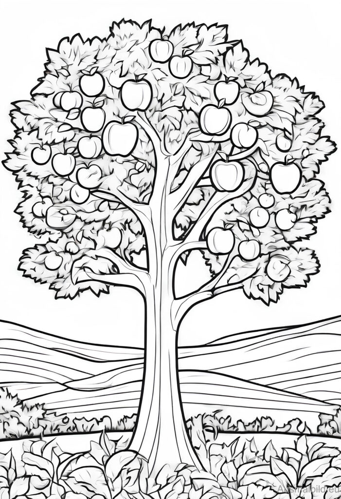 Apfelbaum Malvorlage
