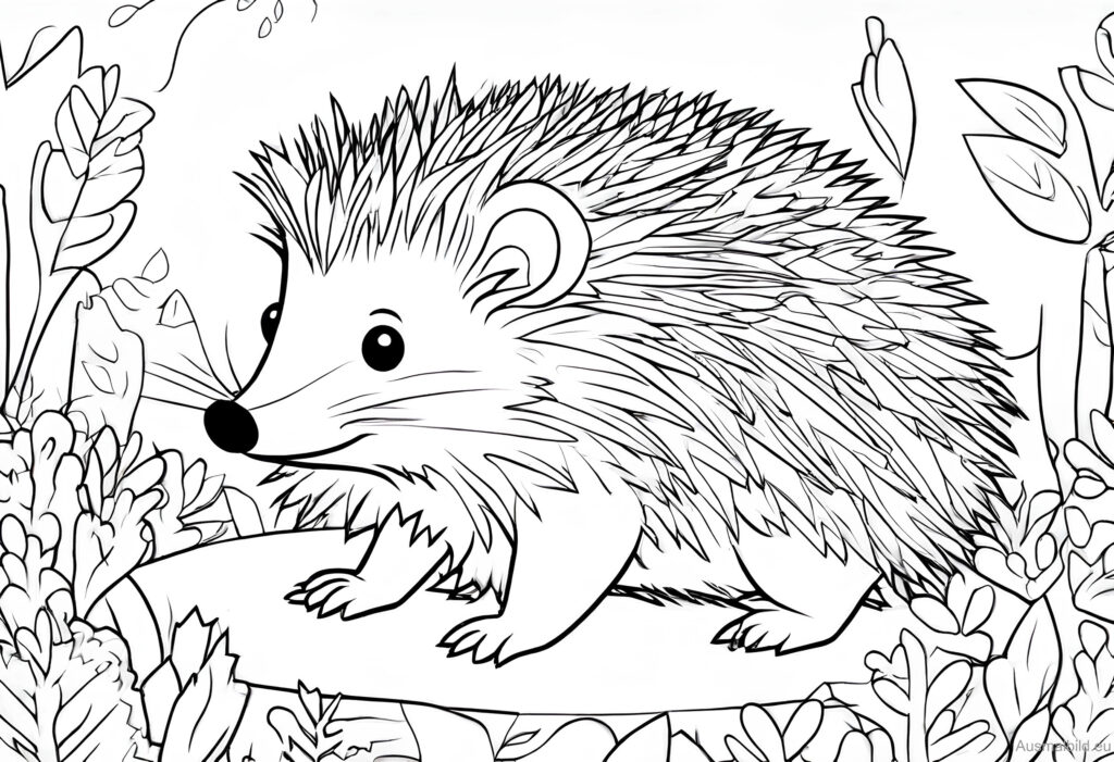 Kleiner Igel - Tiere - Ausmalbild.eu