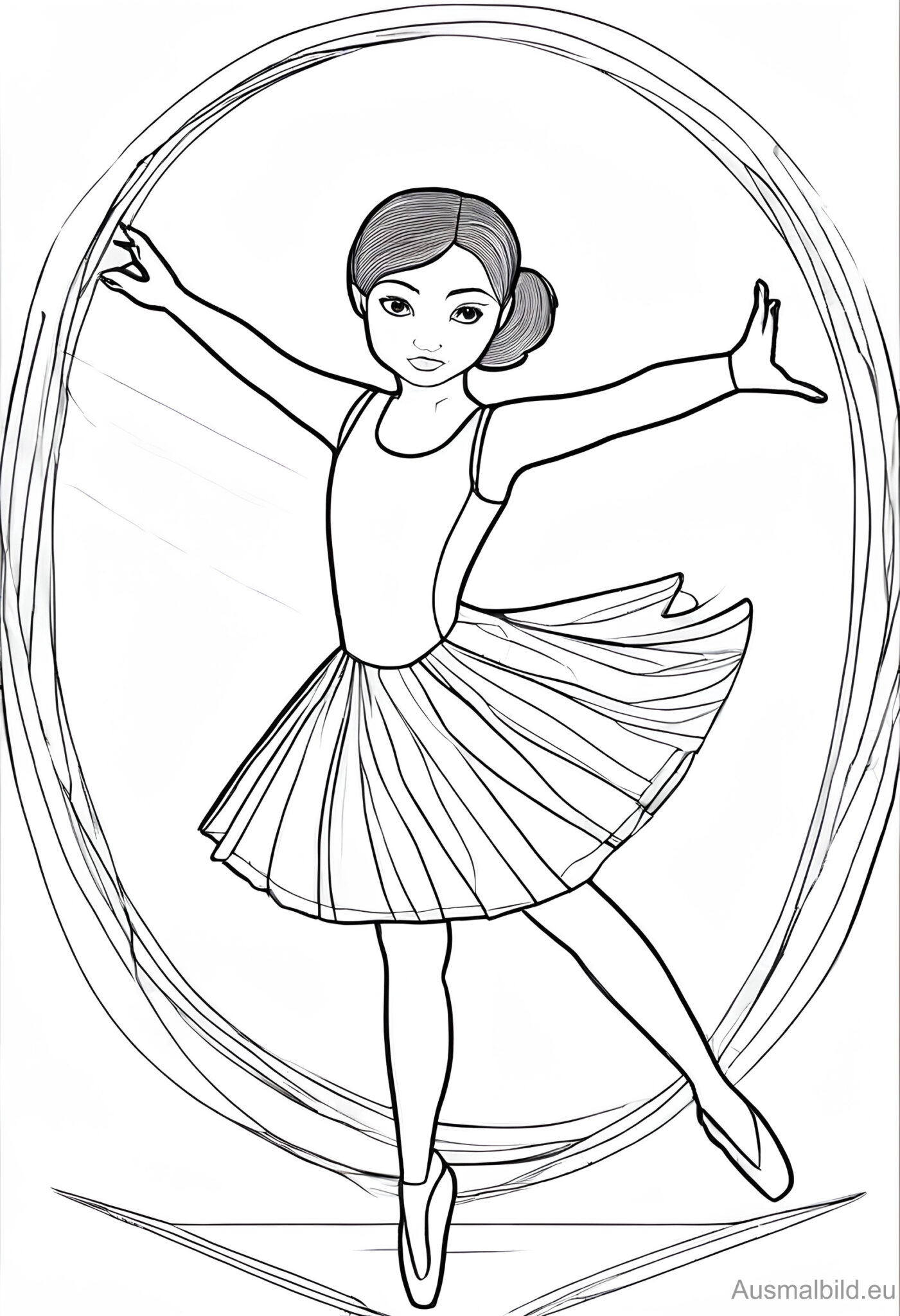 Young dancer - People - Ausmalbild.eu
