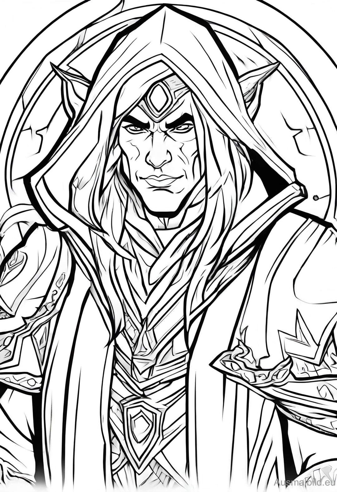 RPG Magier 5 - Fantasy & SciFi - Ausmalbild.eu