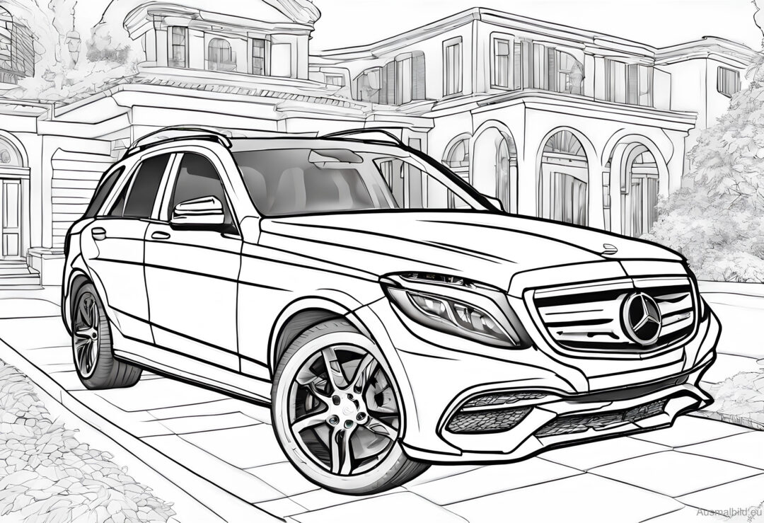 Ausmalbild Mercedes Amg