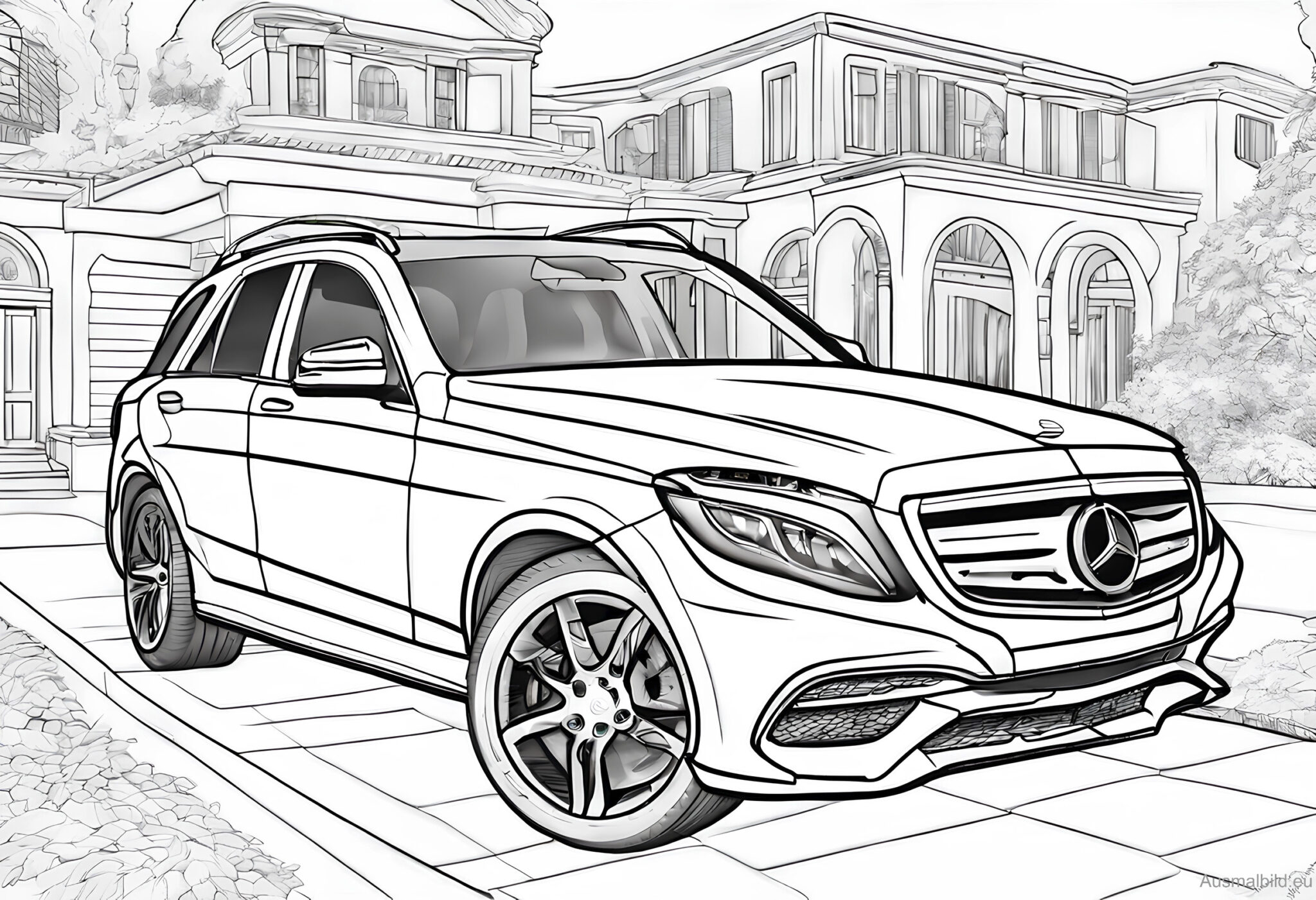 Mercedes Benz - Ausmalbild.eu