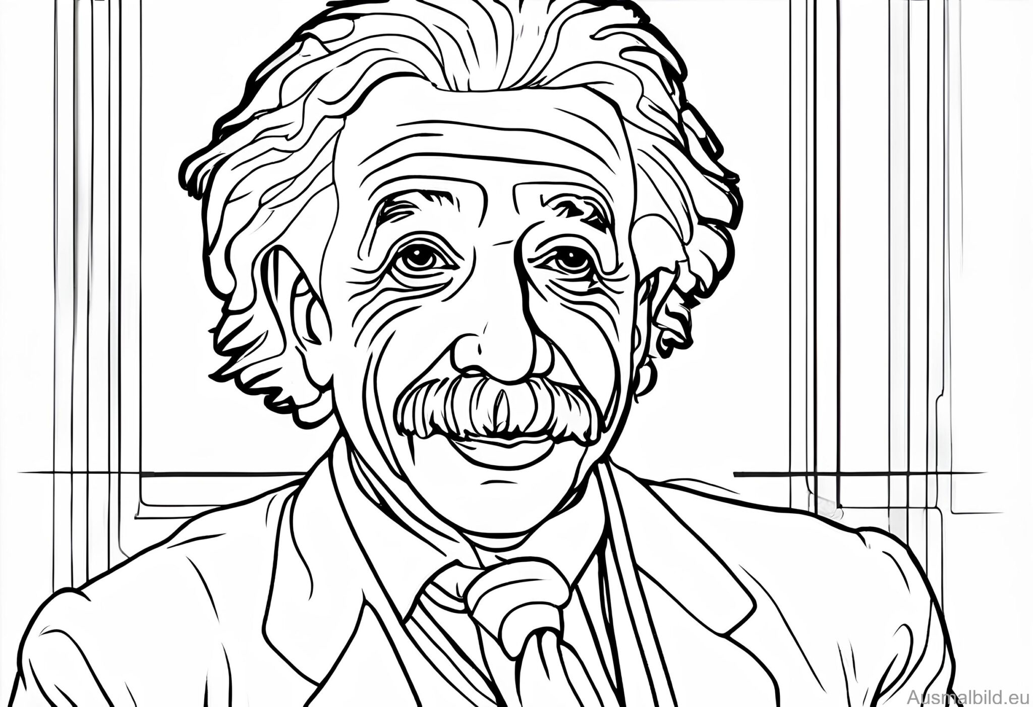 Albert Einstein - People - Ausmalbild.eu