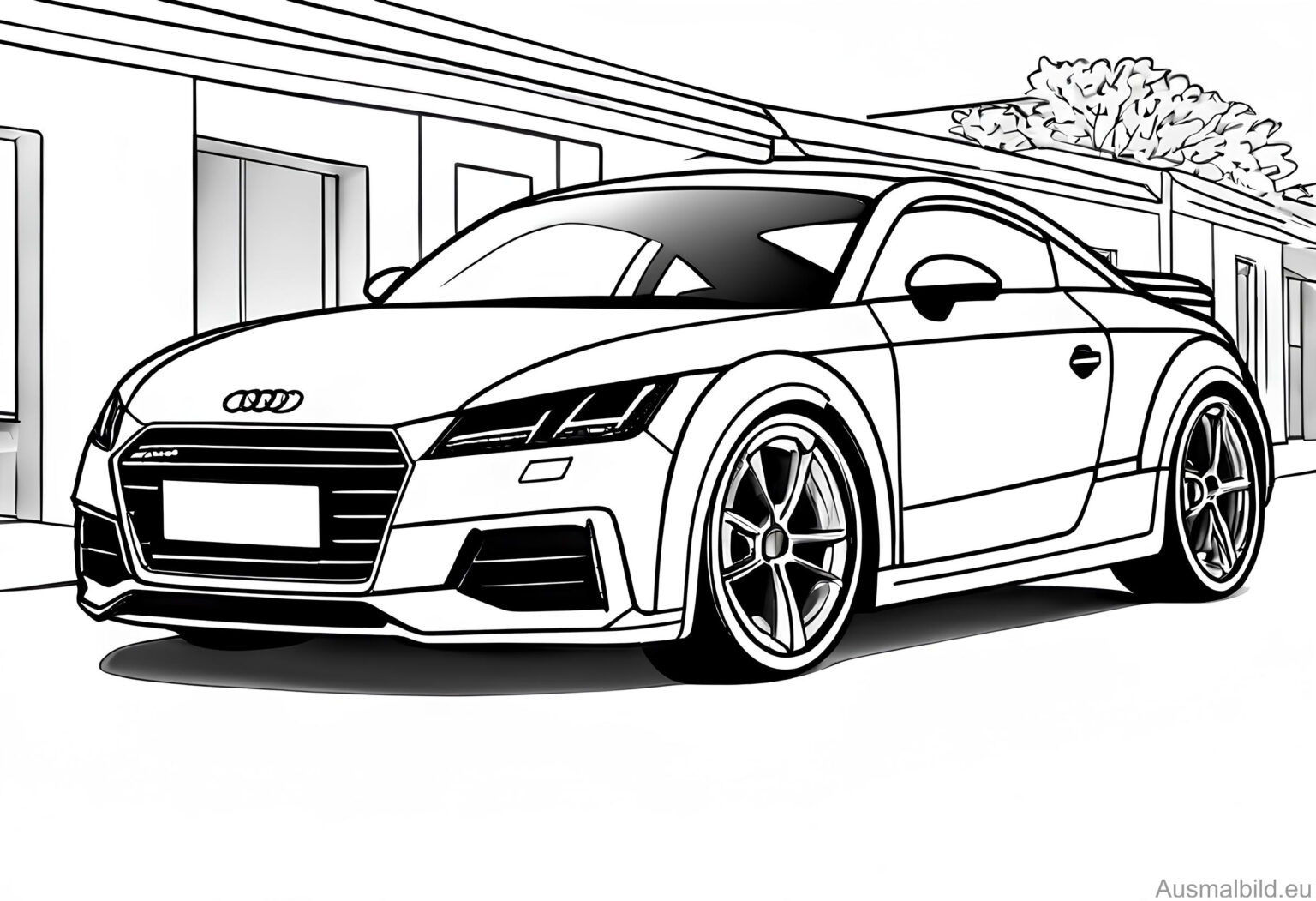 Audi TT 2 - Ausmalbild.eu