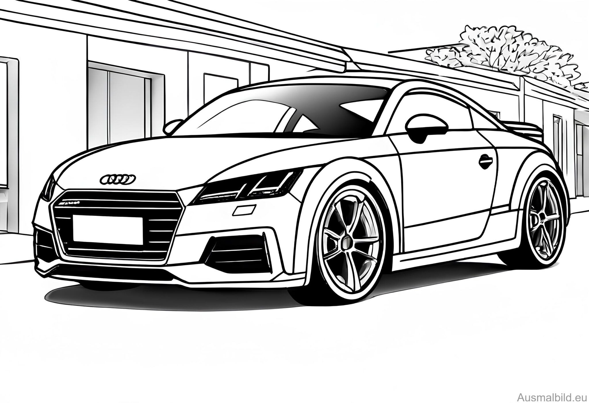 Audi TT 2 - Ausmalbild.eu
