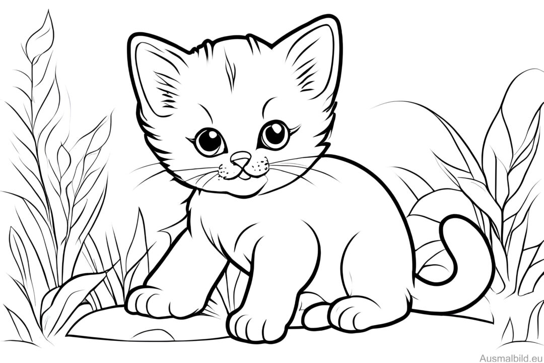 Kleine Katze 5 - Ausmalbild.eu