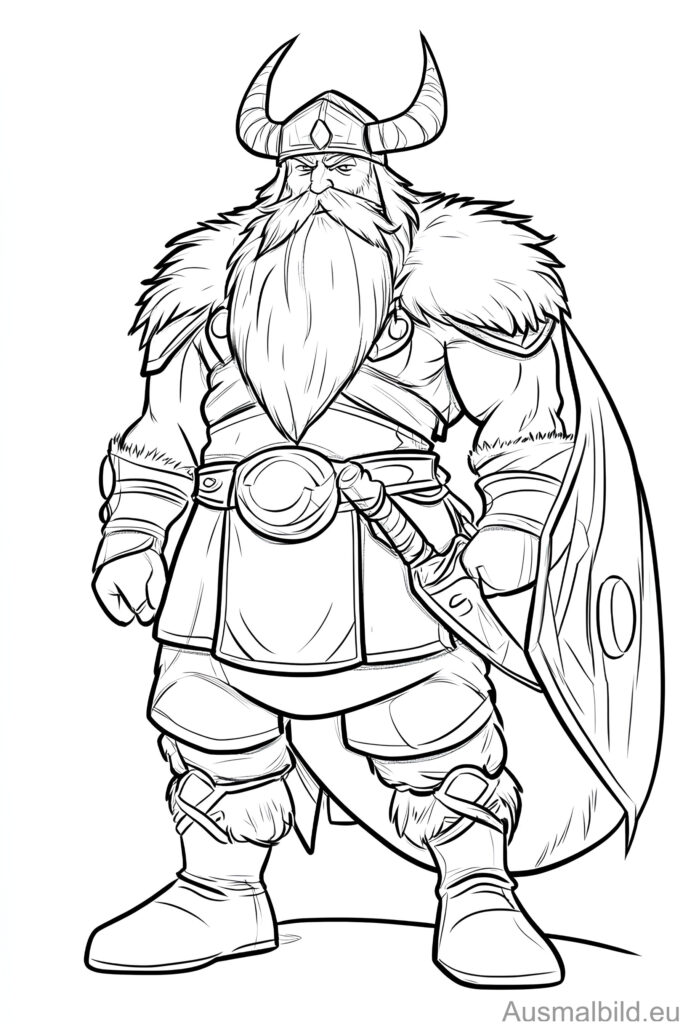 Wikinger 5 - Ausmalbild.eu