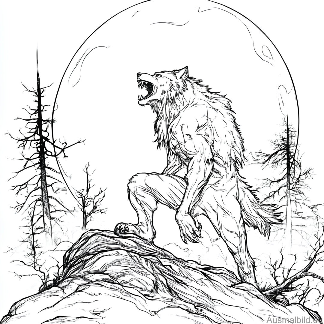 Werwolf - Ausmalbild.eu