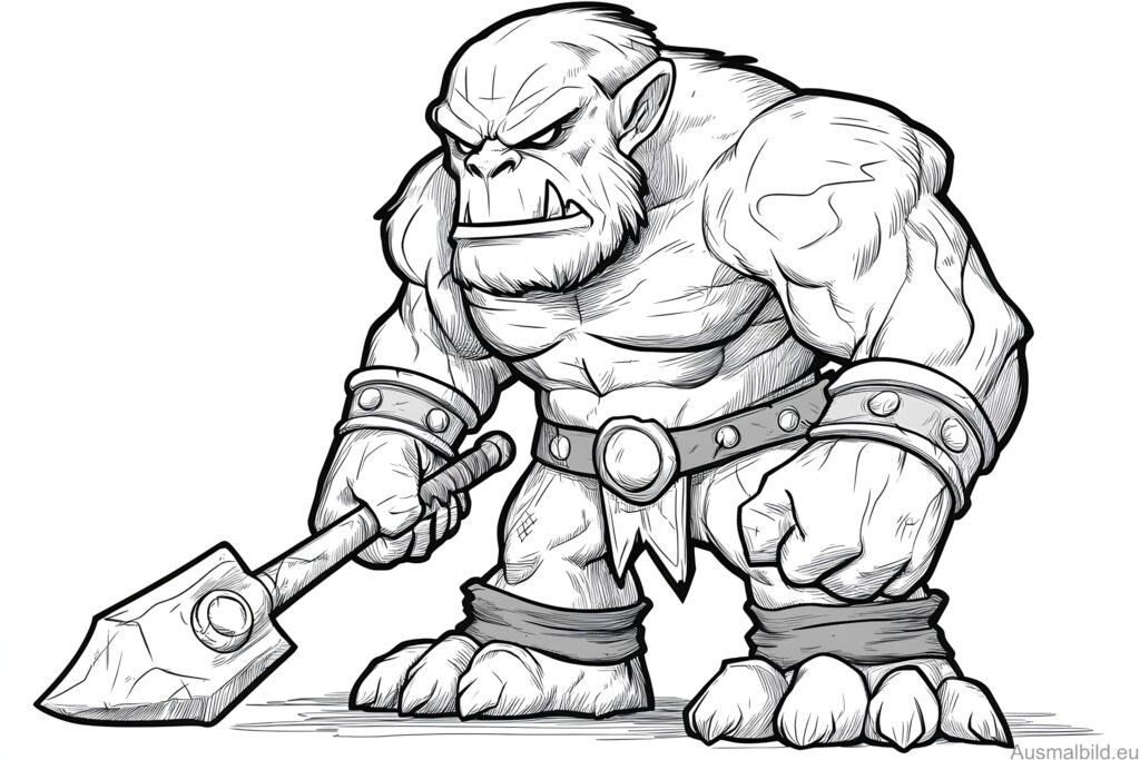 RPG Oger - Fantasy & SciFi - Ausmalbild.eu