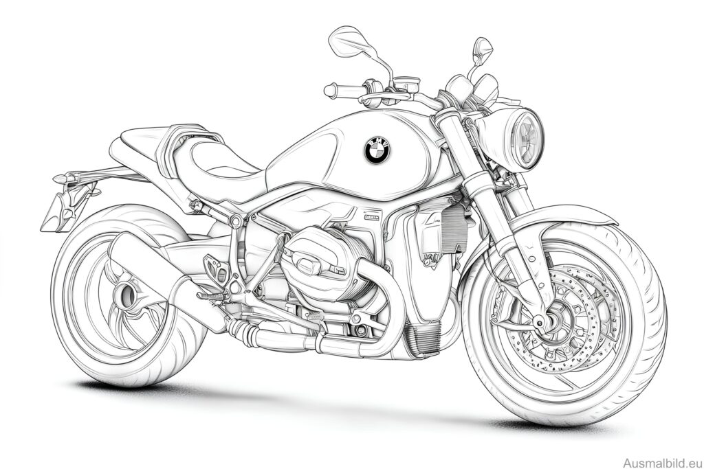 BMW Motorcycle - Motorcycle - Ausmalbild.eu