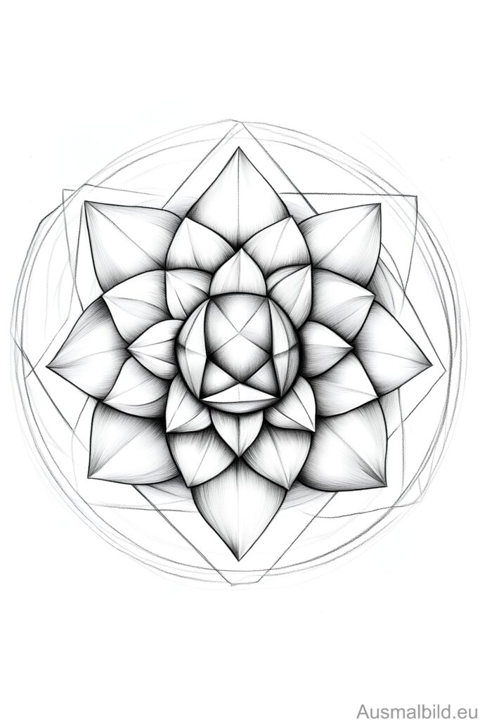 Small flower mandala - Mandalas - Ausmalbild.eu