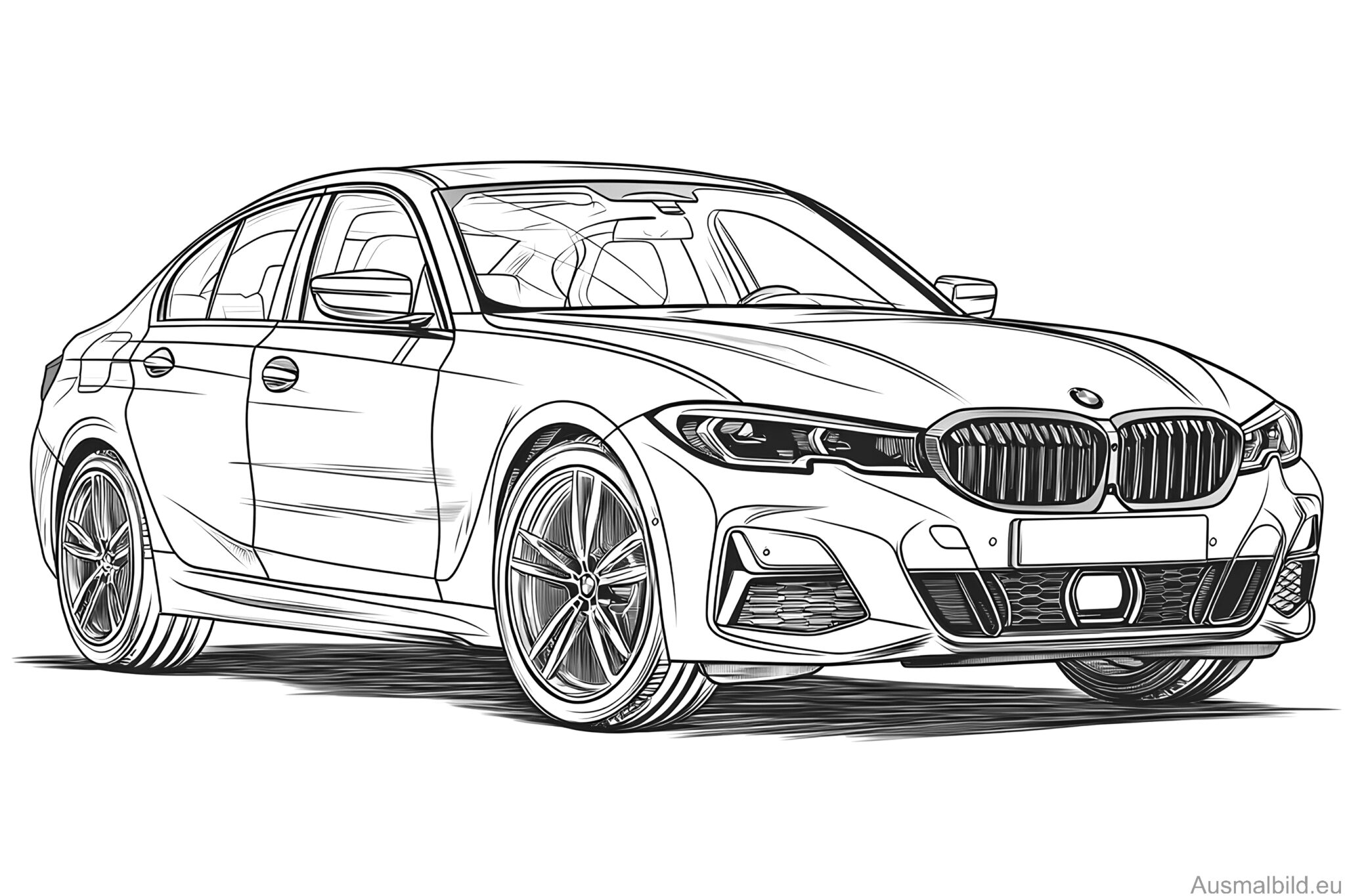 BMW 316i - Ausmalbild.eu