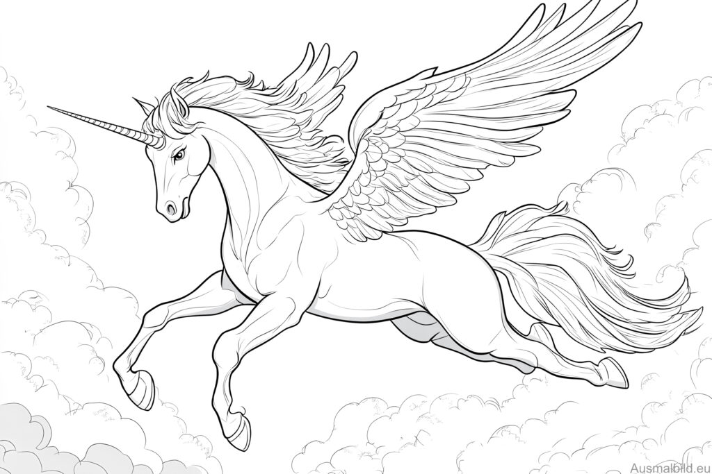 Fabelhafte Ausmalbilder Pegasus Einhorn Fotos
