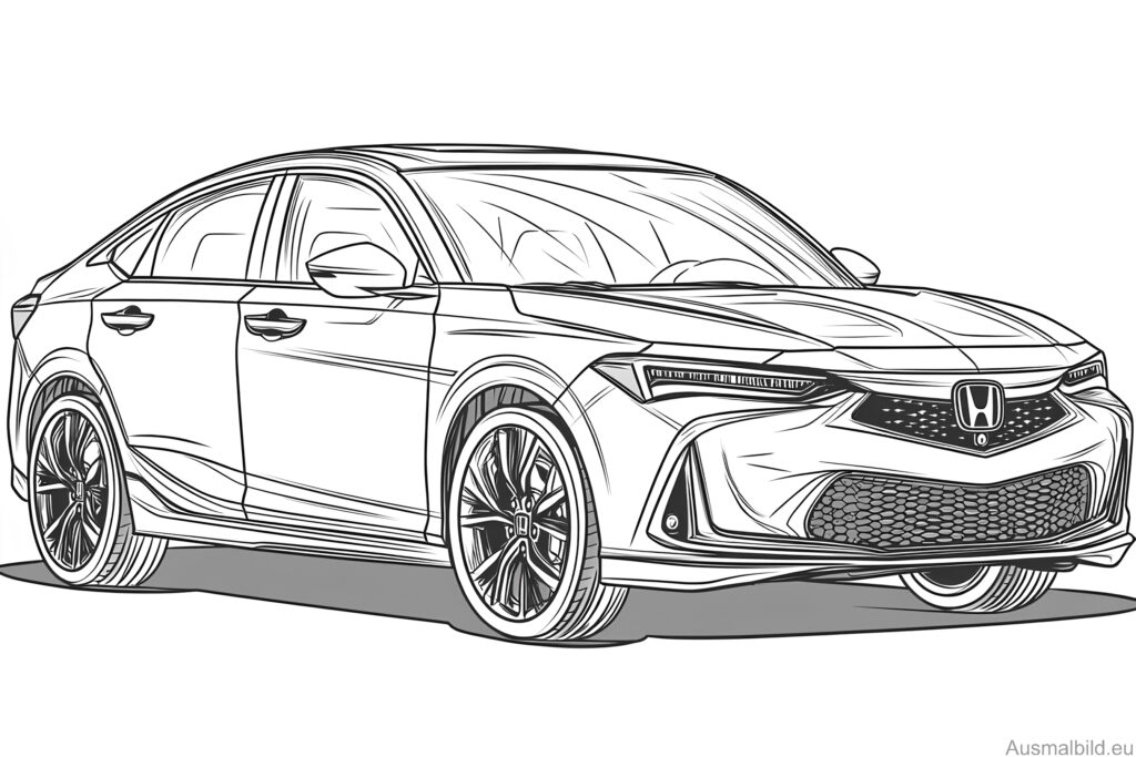 Honda Acura coloring picture - Cars - Ausmalbild.eu
