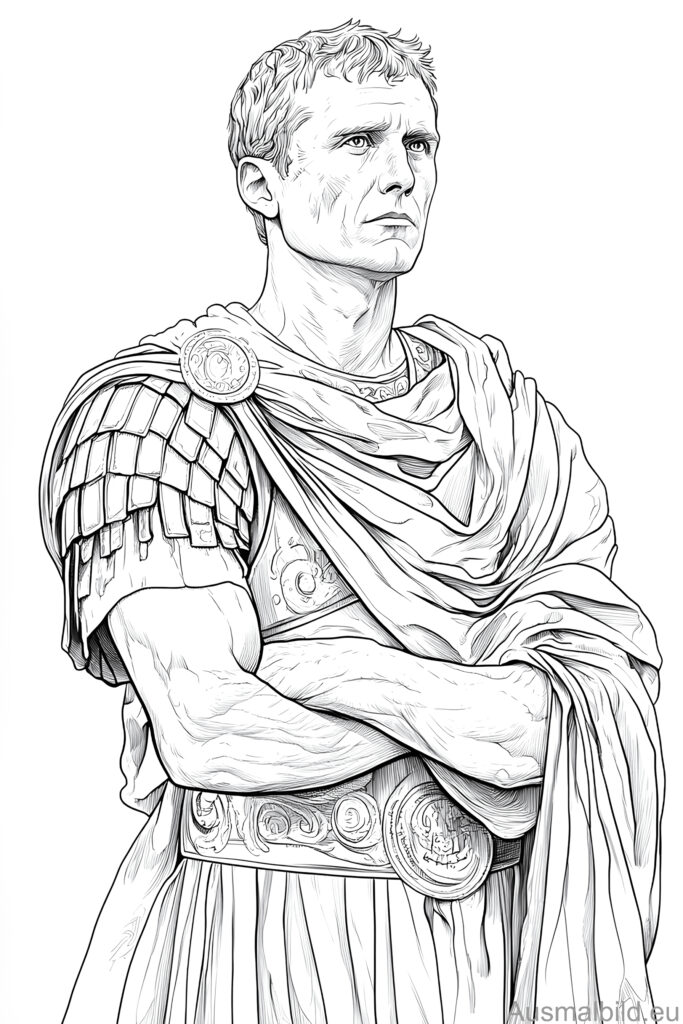 Gaius Julius Caesar - People - Ausmalbild.eu