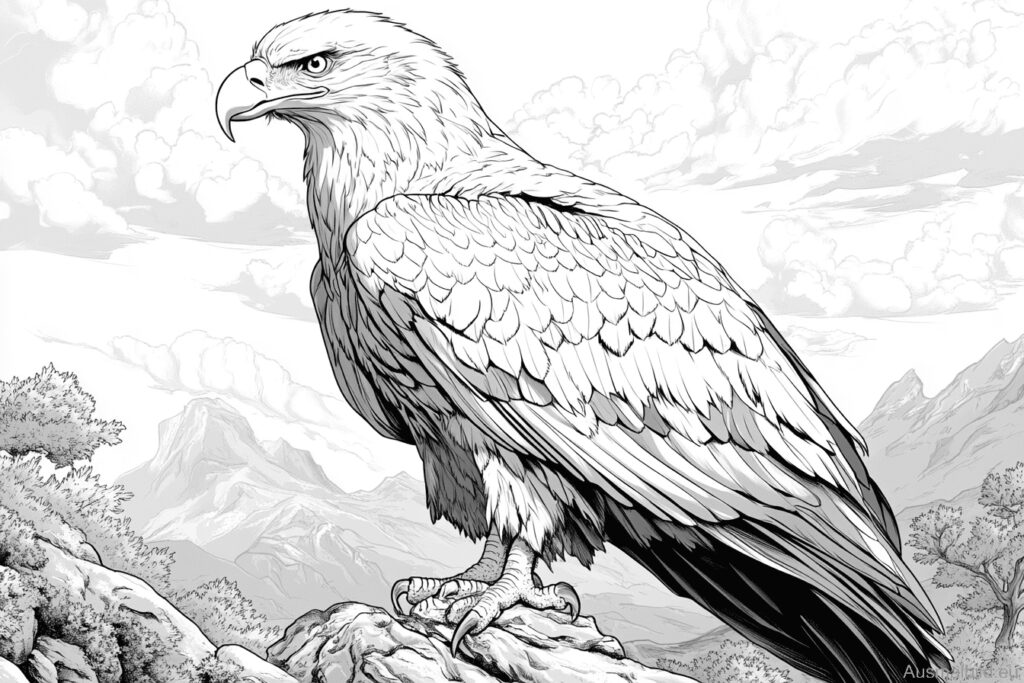 Adler Ausmalbild - Adler - Ausmalbild.eu