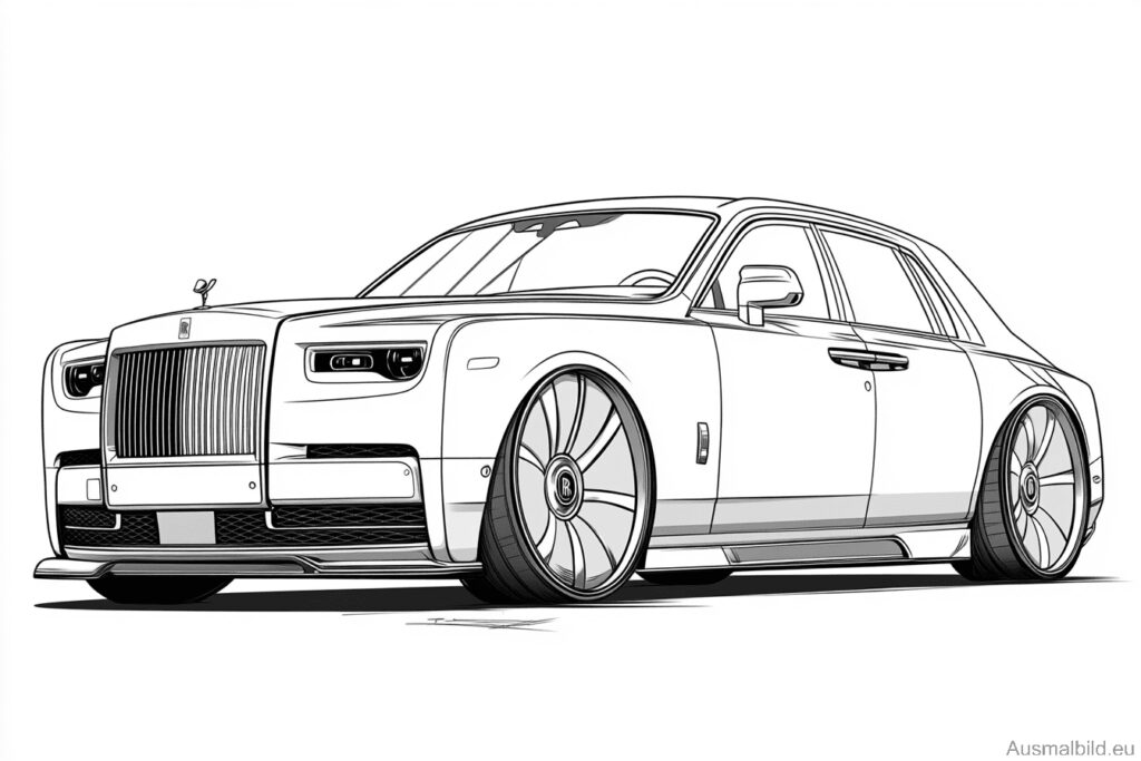 Rolls Royce Phantom 2 - Autos - Ausmalbild.eu