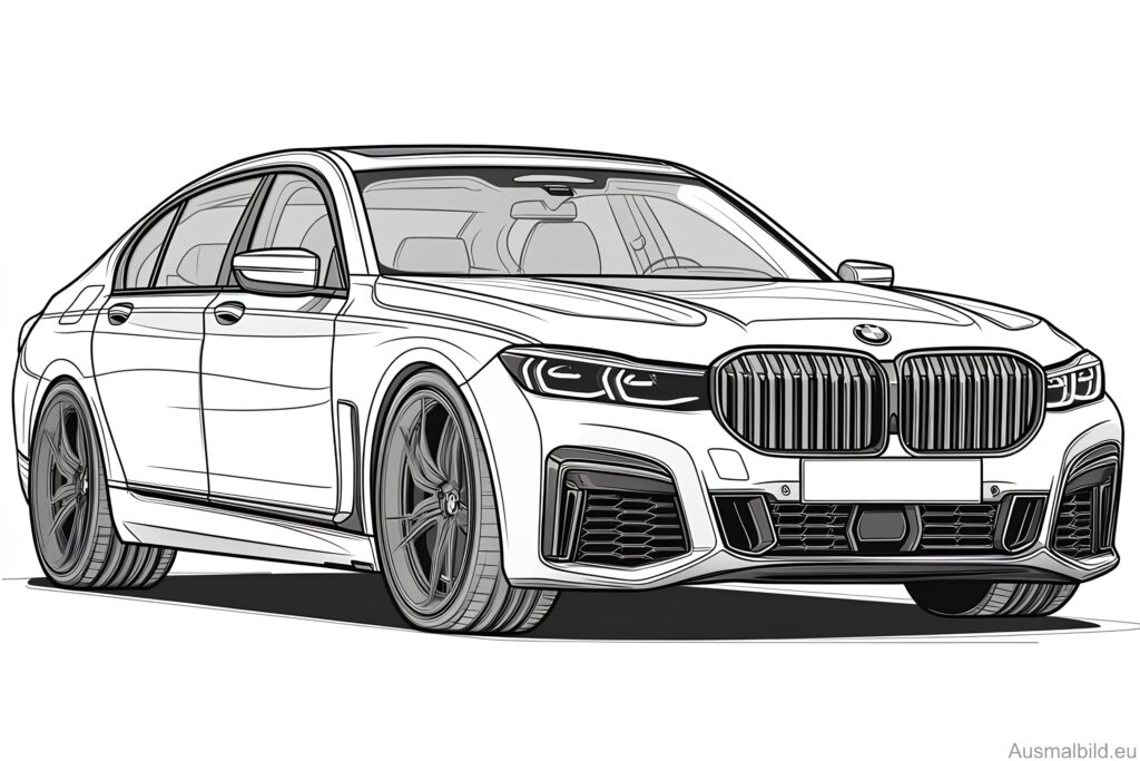 BMW 7er - BMW - Ausmalbild.eu