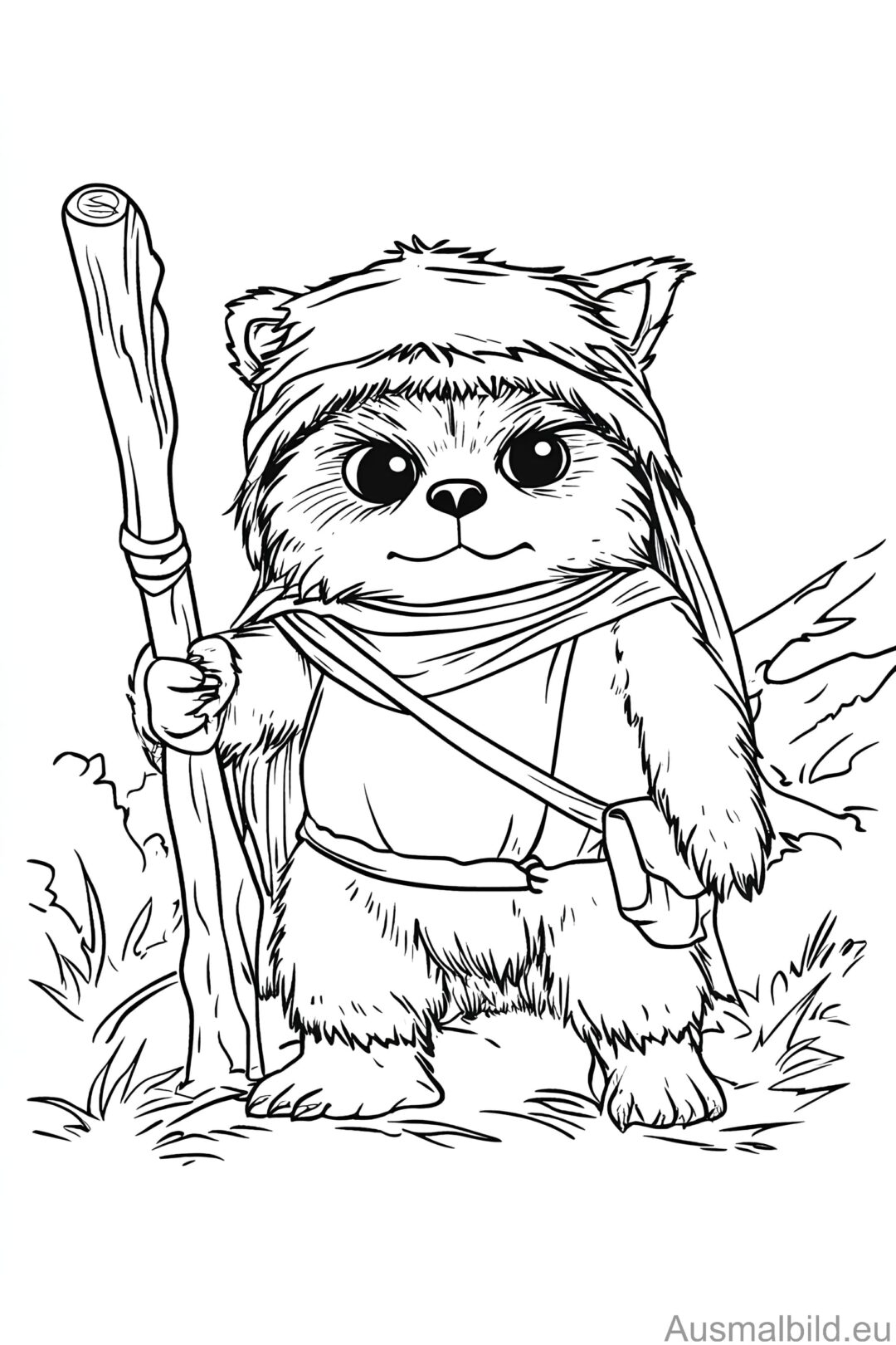 Little Ewok - Fantasy - Ausmalbild.eu
