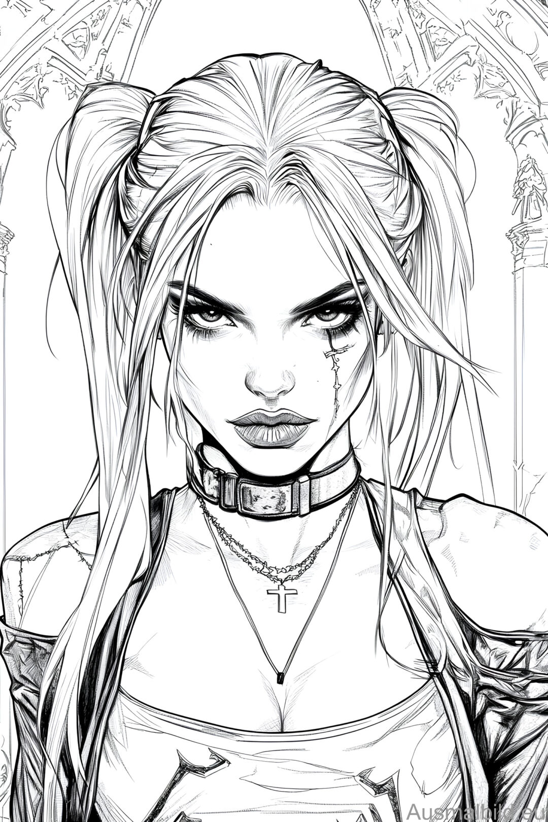 Harley Quinn - Cartoon & Comic - Ausmalbild.eu