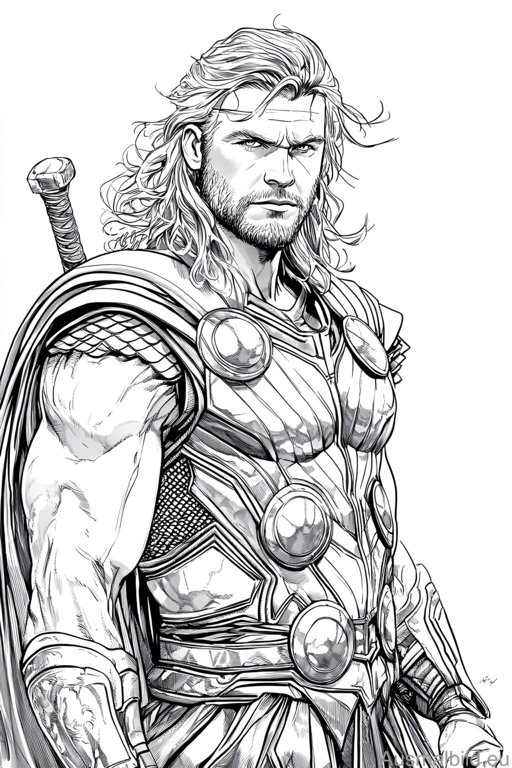 Thor der Donnergott - Cartoon & Comic - Ausmalbild.eu